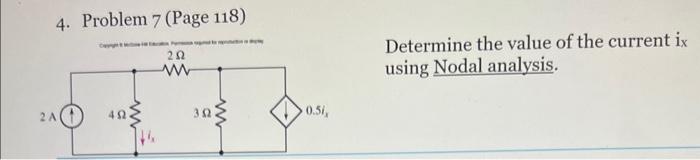 Solved 4. Problem 7 (Page 118) Determine the value of the | Chegg.com