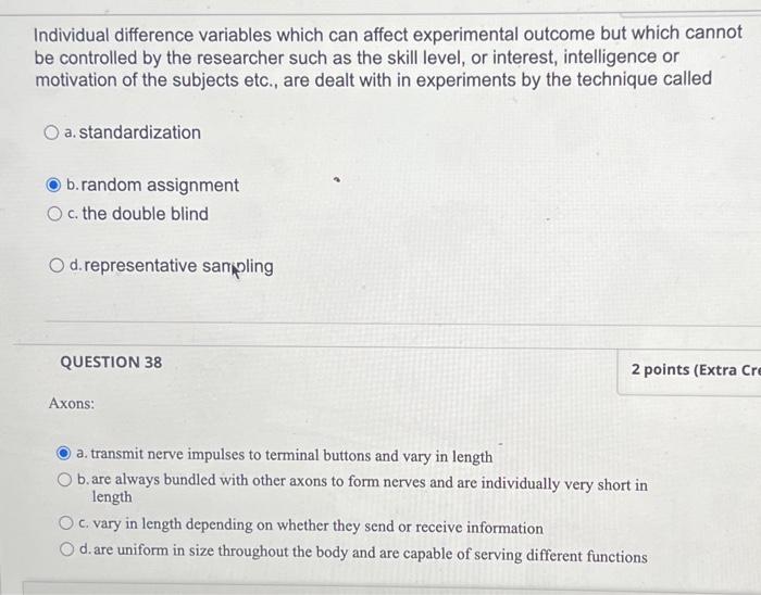 Solved Individual difference variables which can affect | Chegg.com