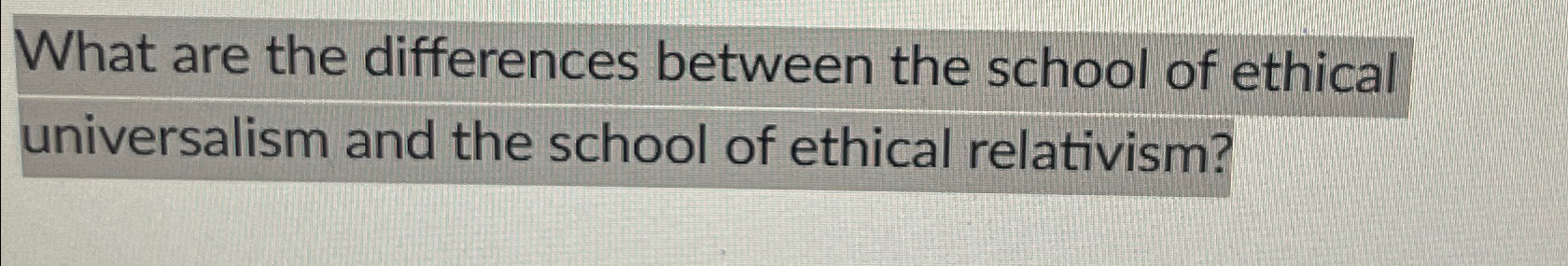 Solved What are the differences between the school of | Chegg.com