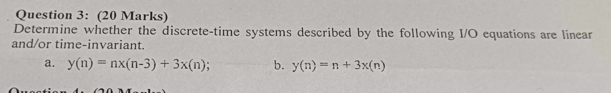 Solved Question 3: (20 ﻿Marks)Determine whether the | Chegg.com