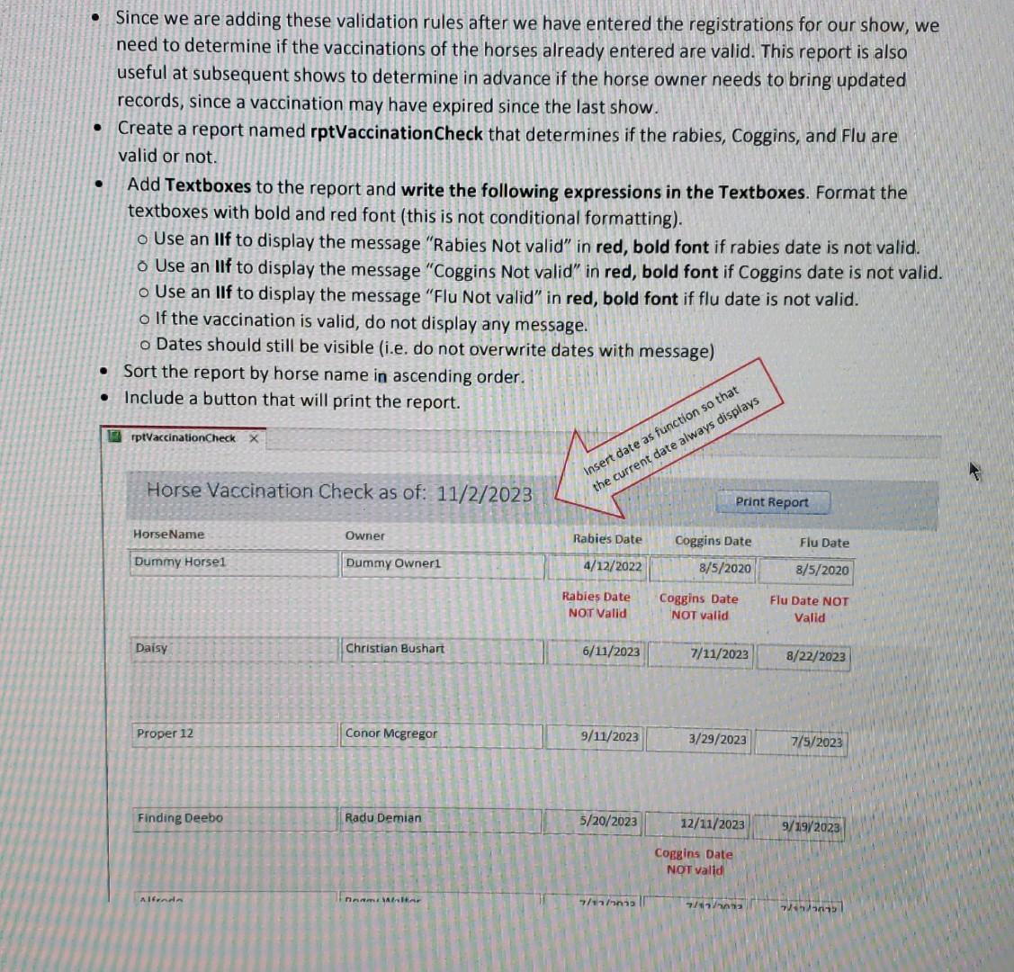 Solved Microsoft Access Report What Would The Expression