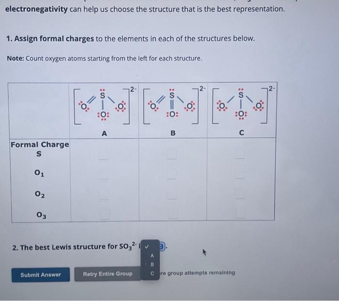 Solved electronegativity can help us choose the structure | Chegg.com