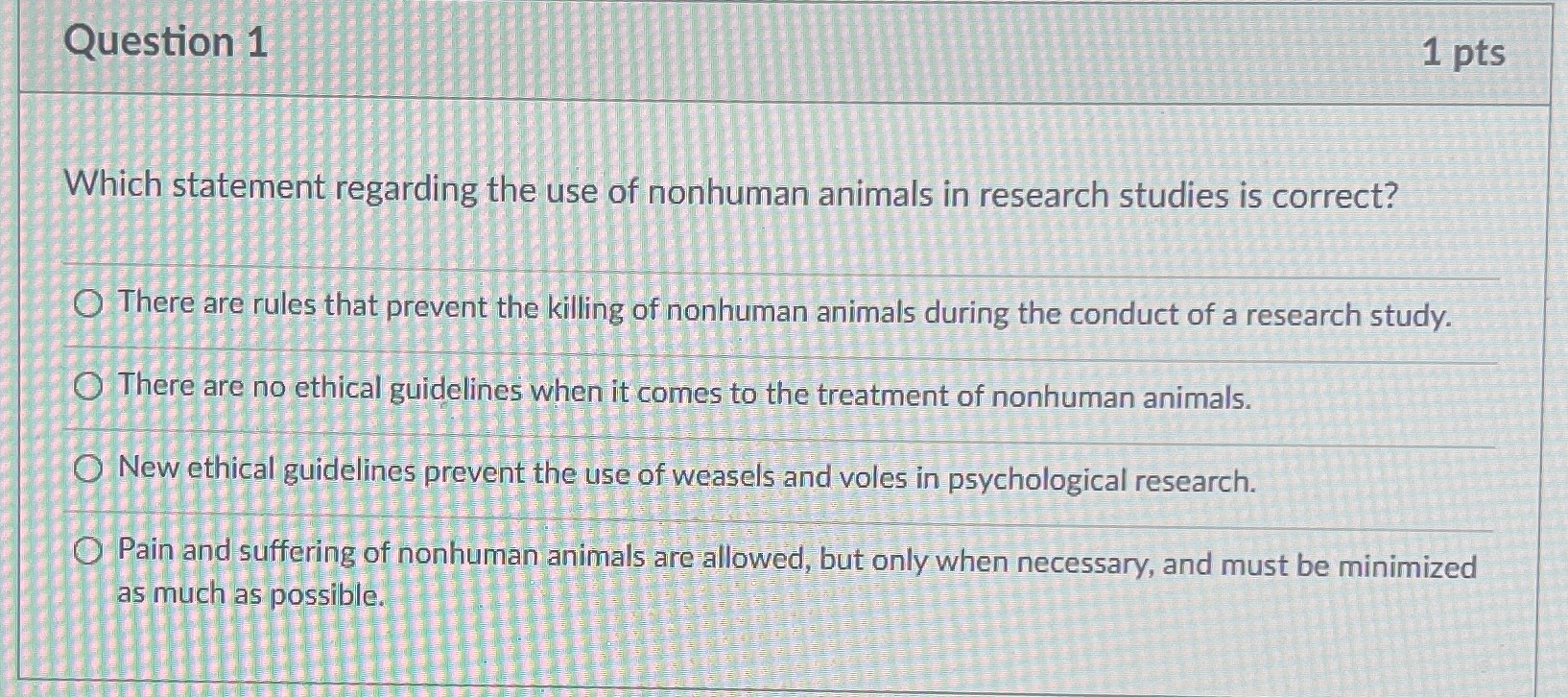 Solved Question 11ptsWhich statement regarding the use of | Chegg.com