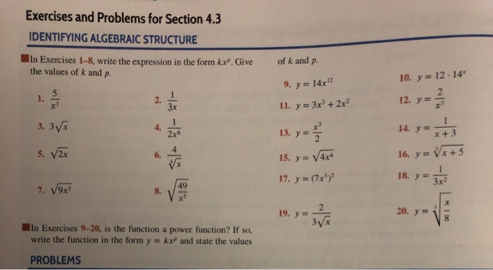 Solved Exercises and Problems for Section 4.3 IDENTIFYING | Chegg.com