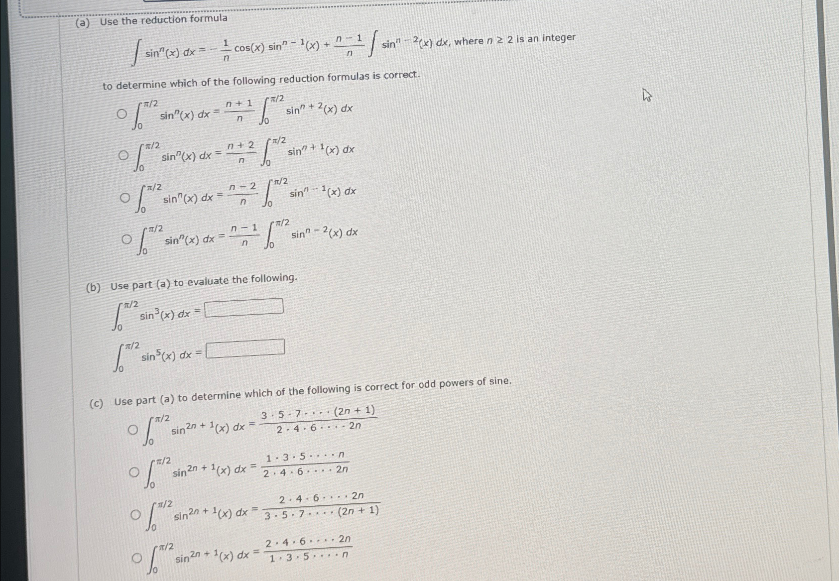 Solved (a) ﻿Use the reduction | Chegg.com