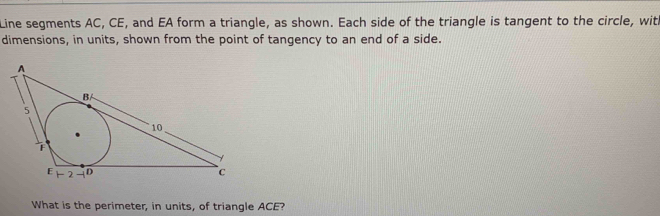 Solved Line segments AC,CE, ﻿and EA form a triangle, as | Chegg.com
