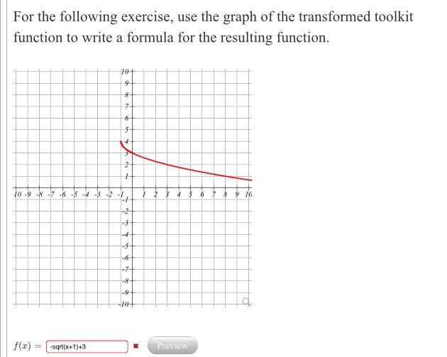 Solved For the following exercise, use the graph of the | Chegg.com