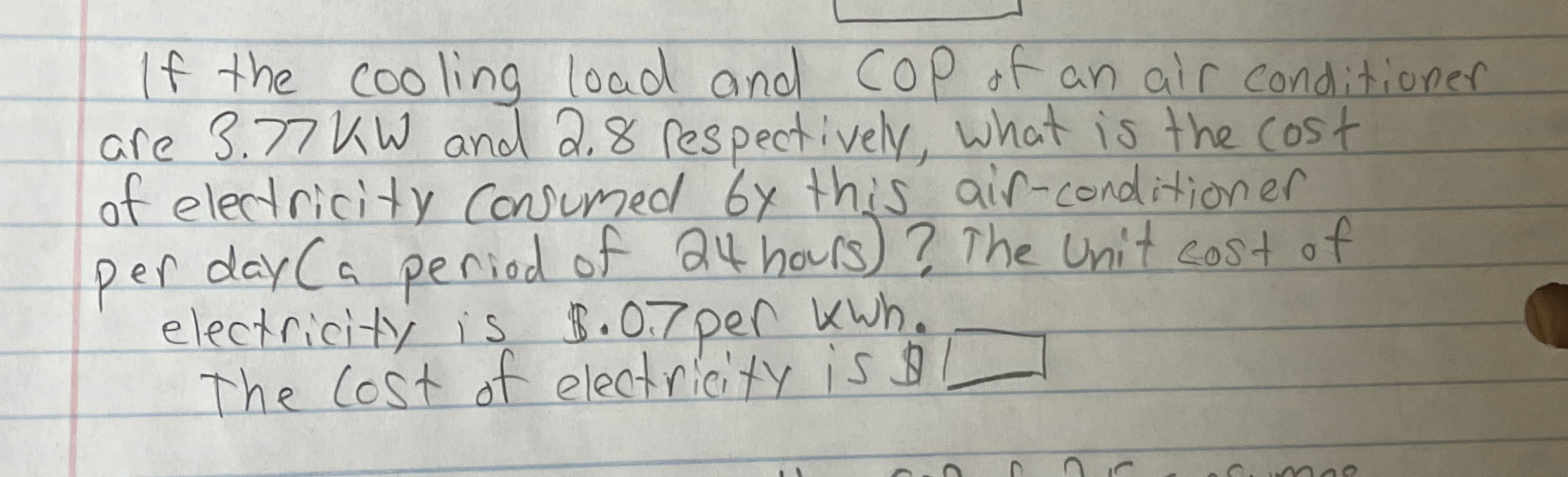 Solved If the cooling load and COP of an air conditioner are | Chegg.com