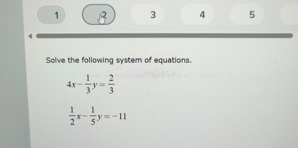 Solved 1nin345Solve the following system of | Chegg.com