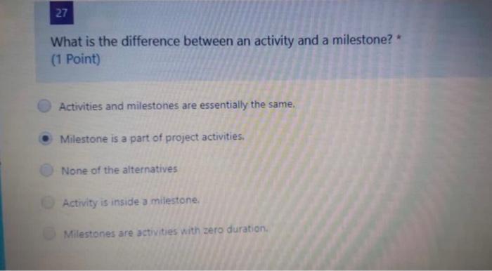 Solved 27 What is the difference between an activity and a | Chegg.com
