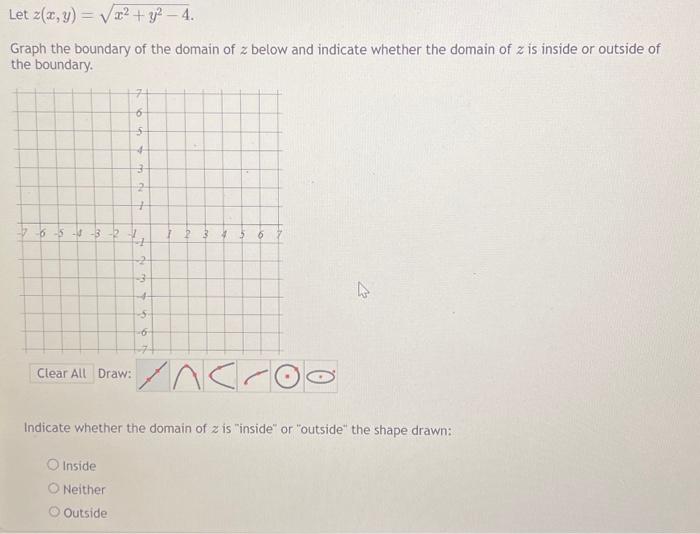 Solved Let z(x, y) = √√x² + y² − 4. Graph the boundary of | Chegg.com