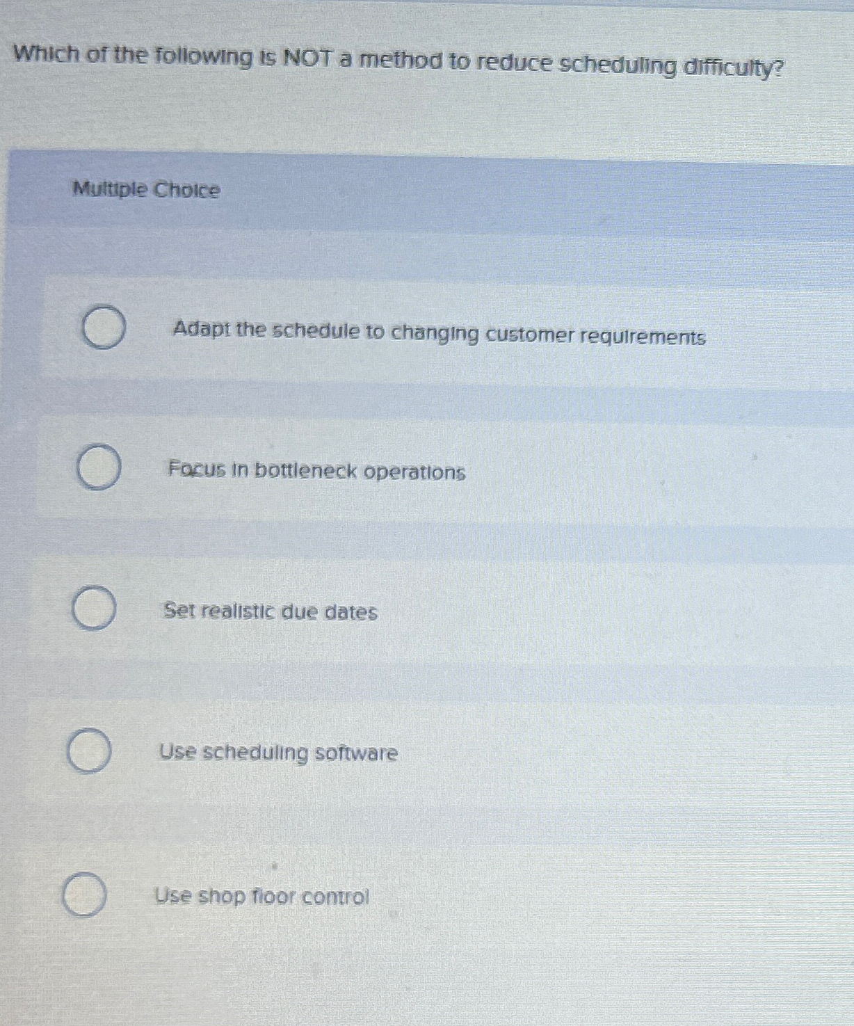 Solved Which of the following is NOT a method to reduce | Chegg.com