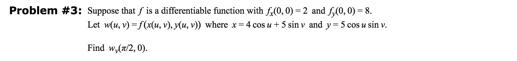 Solved Problem #3: Suppose that f ﻿is a differentiable | Chegg.com