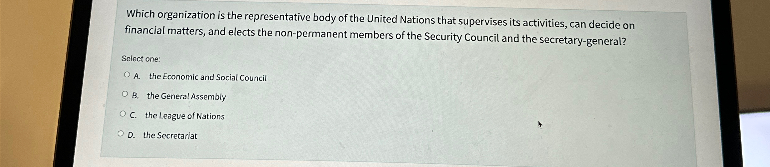 Solved Which organization is the representative body of the | Chegg.com