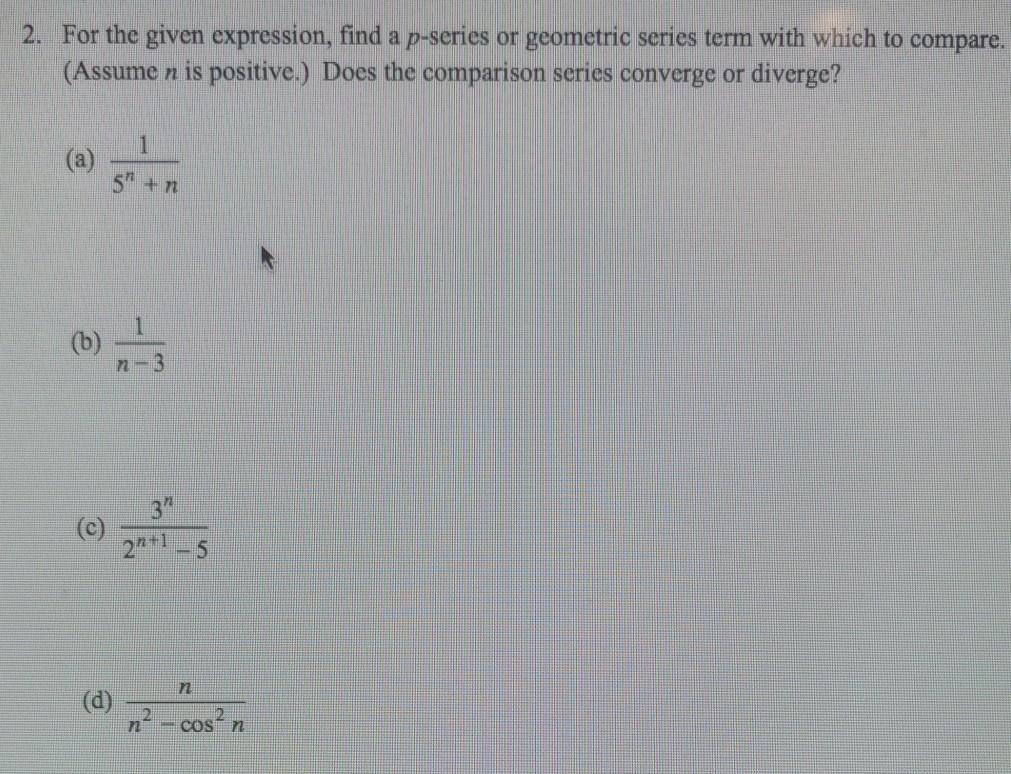 Solved 1. Use the p-series test to determine whether or not | Chegg.com