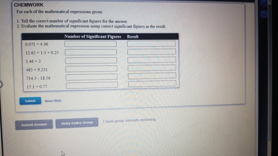 Solved CHEMWORK For each of the mathematical expressions | Chegg.com