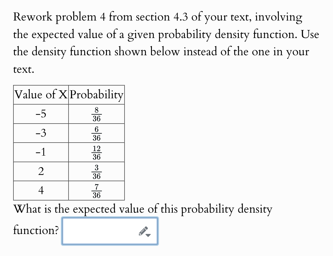 Solved 1. ﻿ Rework problem 4 ﻿from section 4.3 ﻿of your | Chegg.com