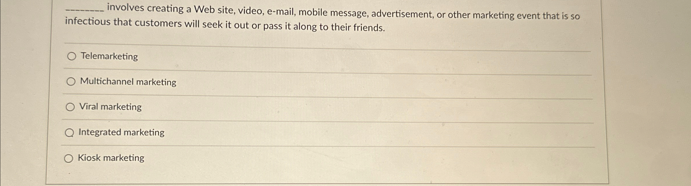 Solved involves creating a Web site, video, e-mail, mobile | Chegg.com