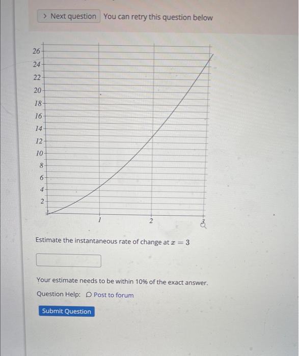 Solved You can retry this question below Estimate the | Chegg.com