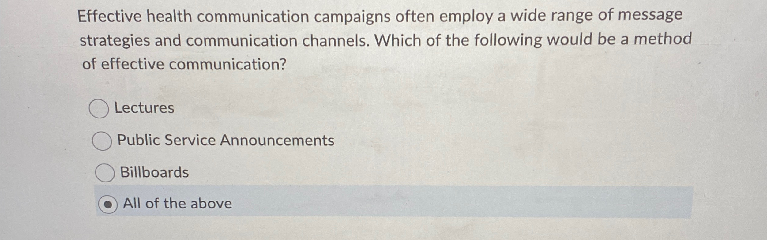 Solved Effective health communication campaigns often employ | Chegg.com