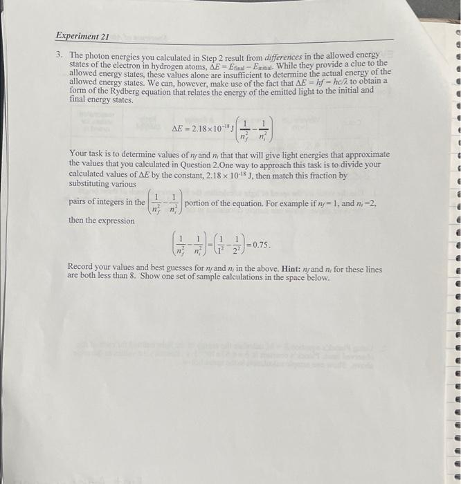 You will complete the data table using the values you | Chegg.com