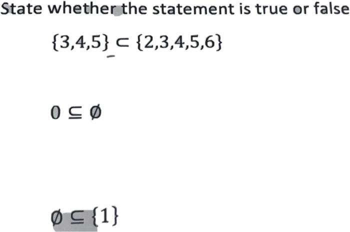 Solved State whether the statement is true or false | Chegg.com