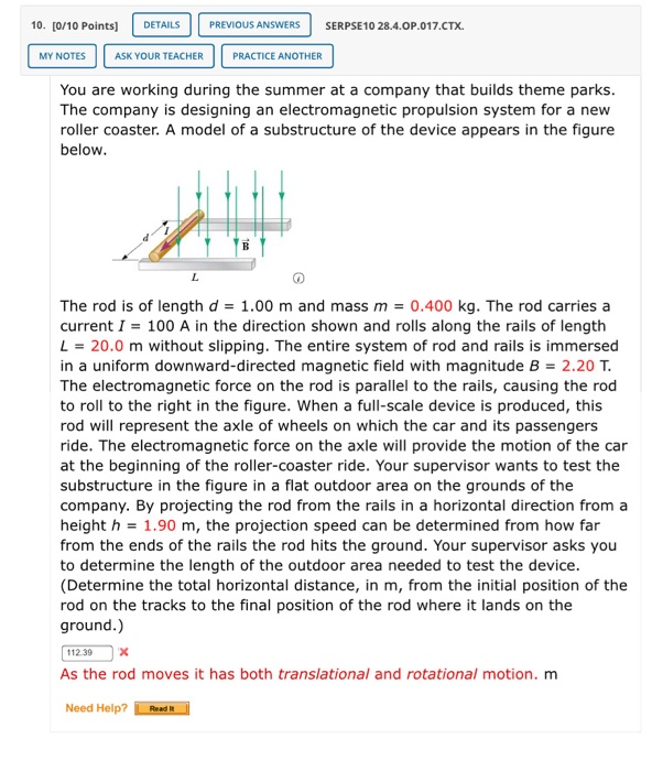 Solved DETAILS PREVIOUS ANSWERS SERPSE10 28.3.0.012.CTX. 8. | Chegg.com