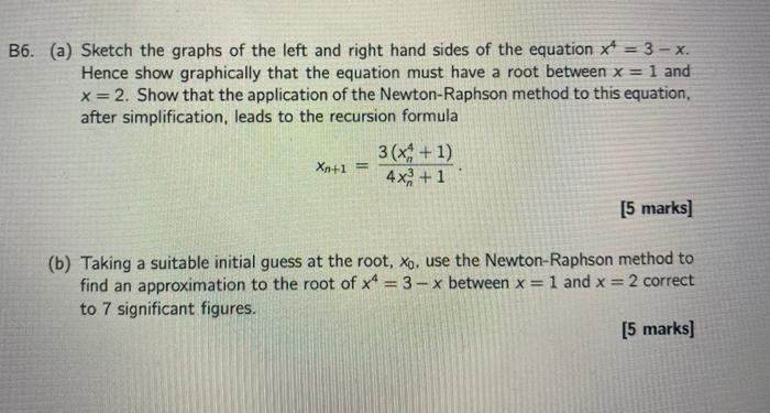 Solved B6. (a) Sketch the graphs of the left and right hand | Chegg.com