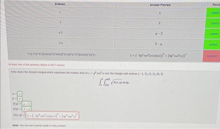 Solved At lemst one of the answers above is Not coinect. | Chegg.com