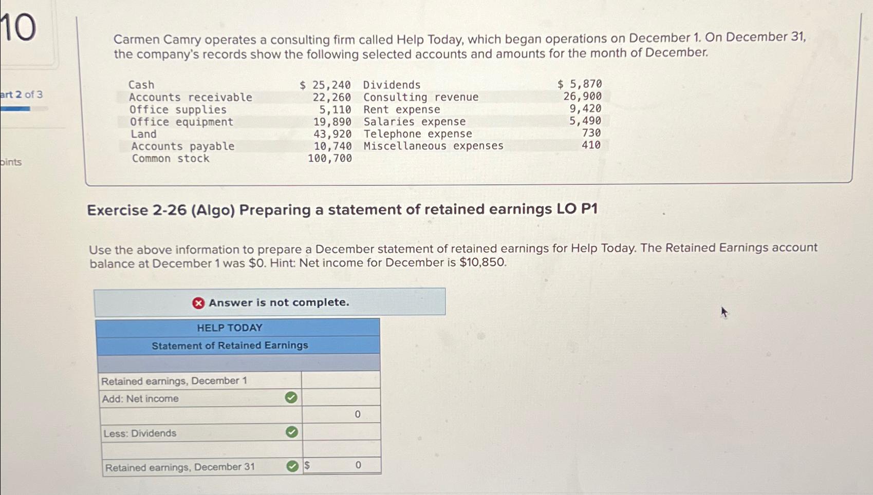 Solved Carmen Camry operates a consulting firm called Help | Chegg.com