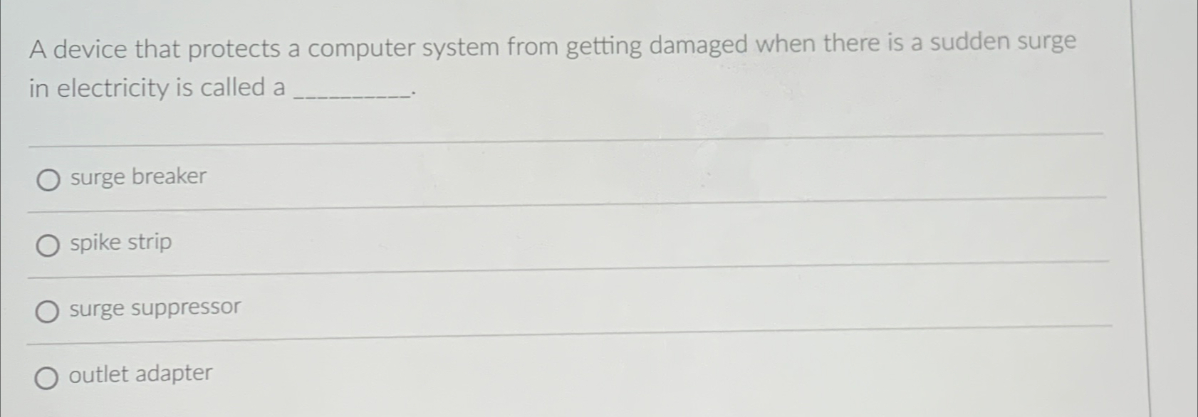 Solved A device that protects a computer system from getting | Chegg.com | Chegg.com