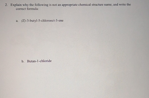 Explain why the following is not an appropriate | Chegg.com