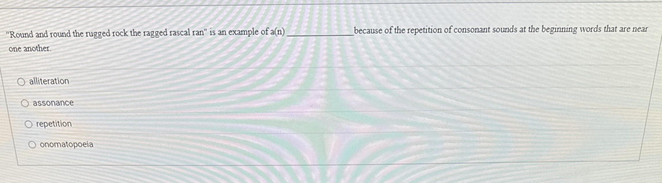 Solved "Round and round the rugged rock the ragged rascal | Chegg.com