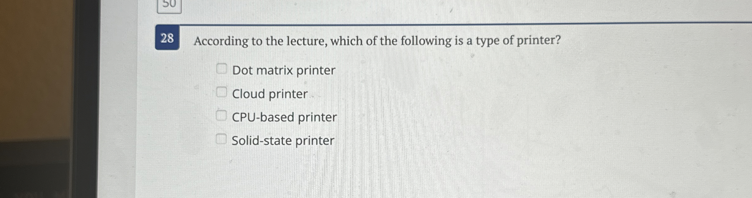 Solved 28 ﻿According to the lecture, which of the following | Chegg.com