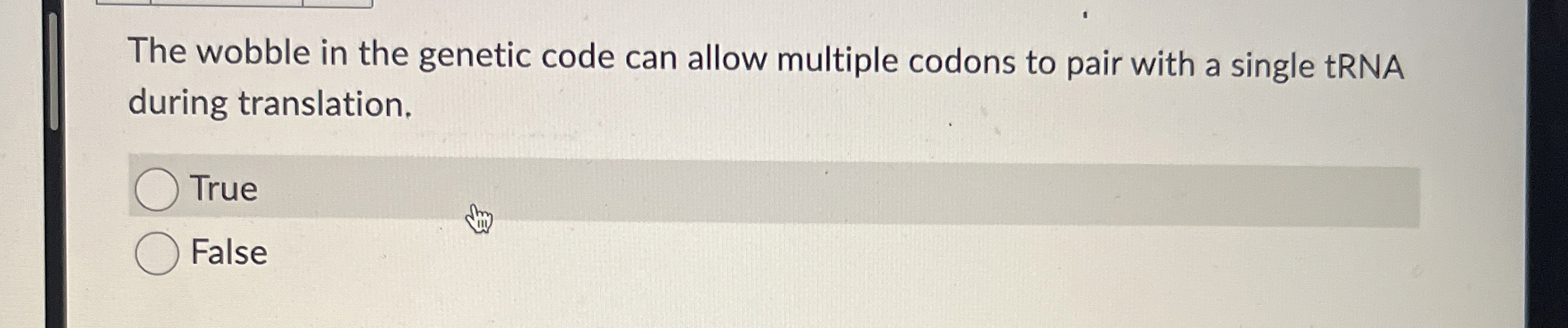 Solved The wobble in the genetic code can allow multiple | Chegg.com