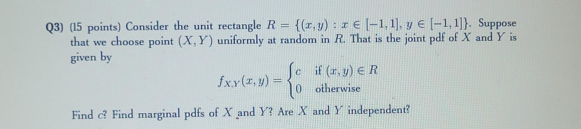 Solved Q1 15 Points Let X Be A Continuous Nonnegative