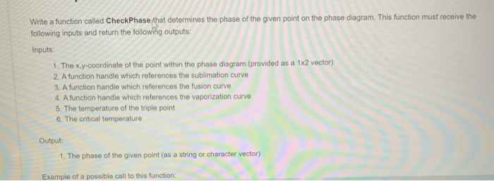 Write a function called CheckPhase that determines | Chegg.com