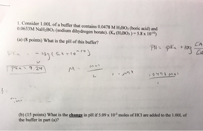 Solved 1. Consider 1.00L of a buffer that contains 0.0478 M | Chegg.com