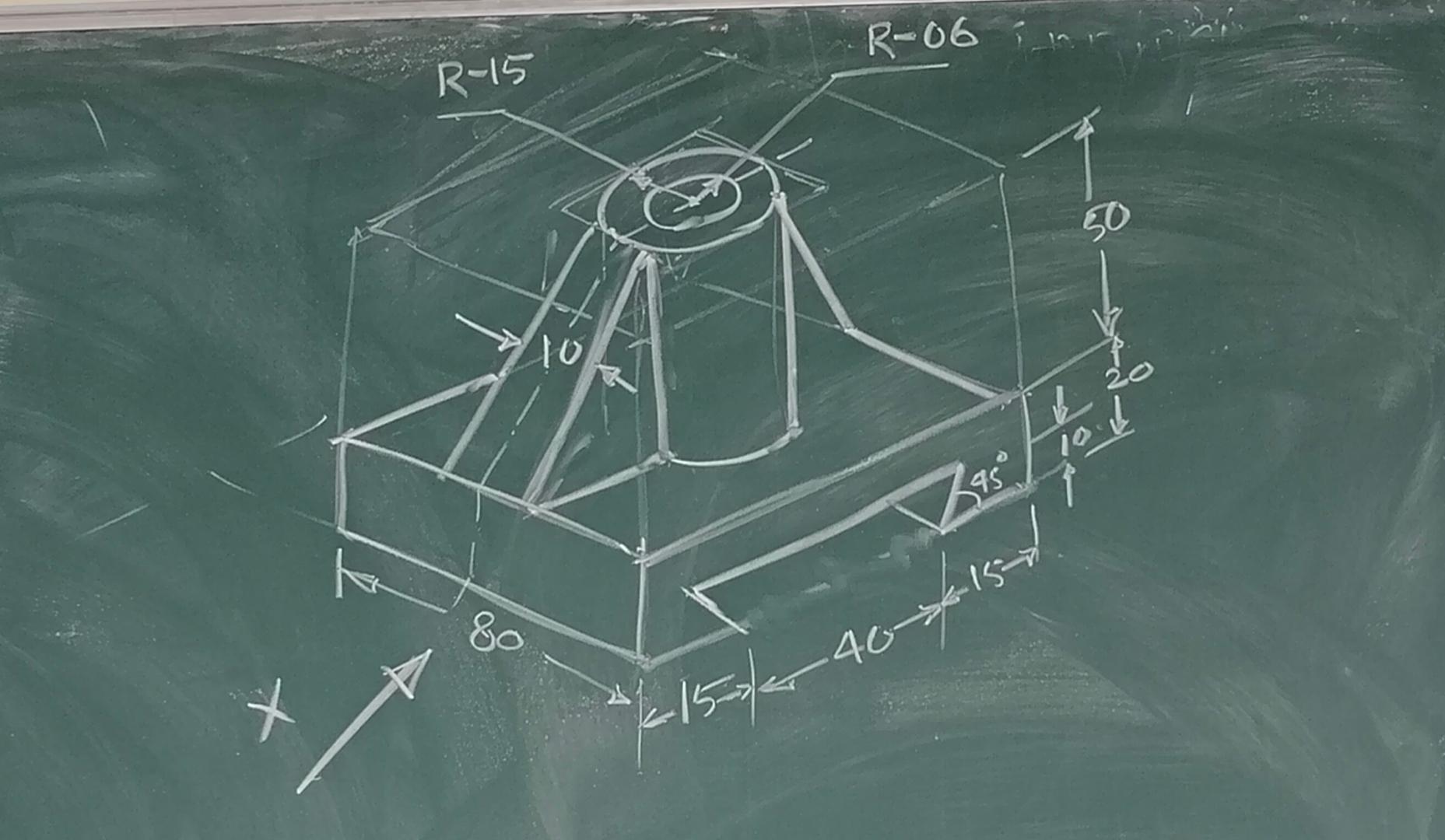 Solved Draw the front view, top view and side view . | Chegg.com