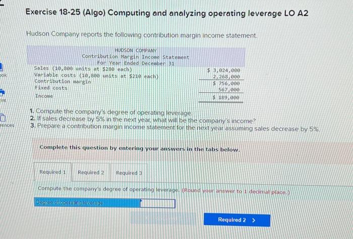 Solved Exercise 18-25 (Algo) Computing and analyzing | Chegg.com
