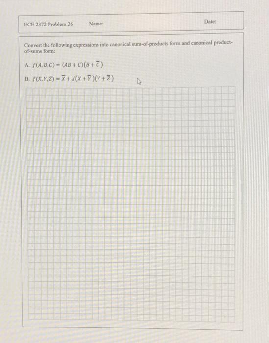Solved Convert the following expressions into canonical | Chegg.com