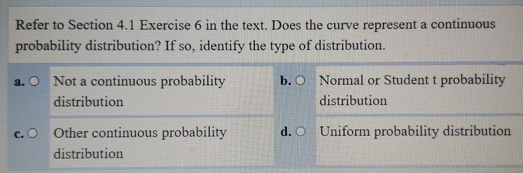 Refer to Section 4.1 Exercise 6 in the text. Does the | Chegg.com