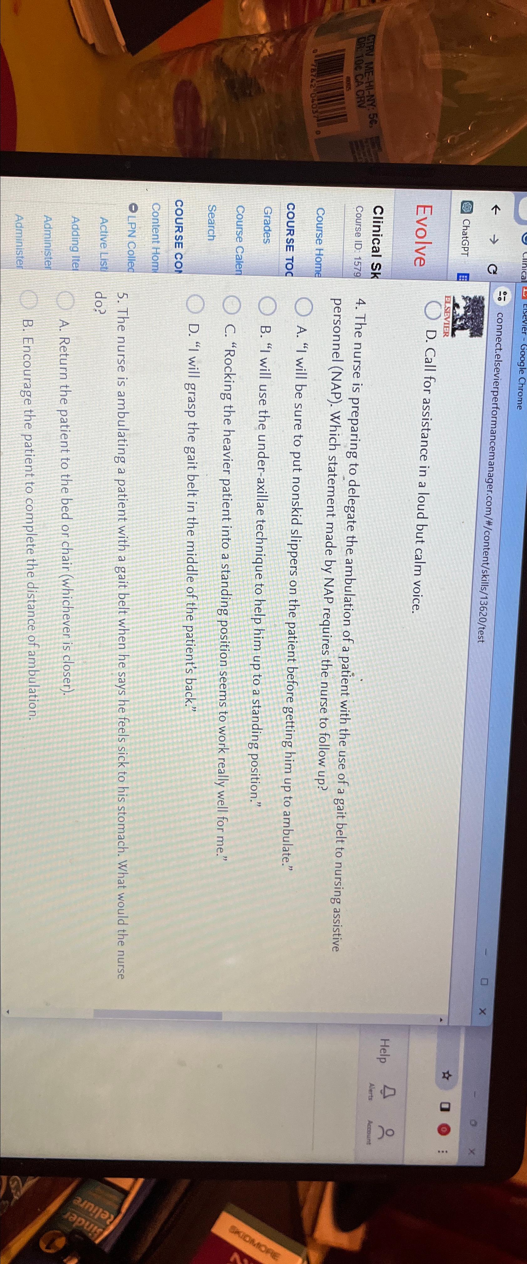 Solved D. ﻿Call for assistance in a loud but calm voice.4. | Chegg.com