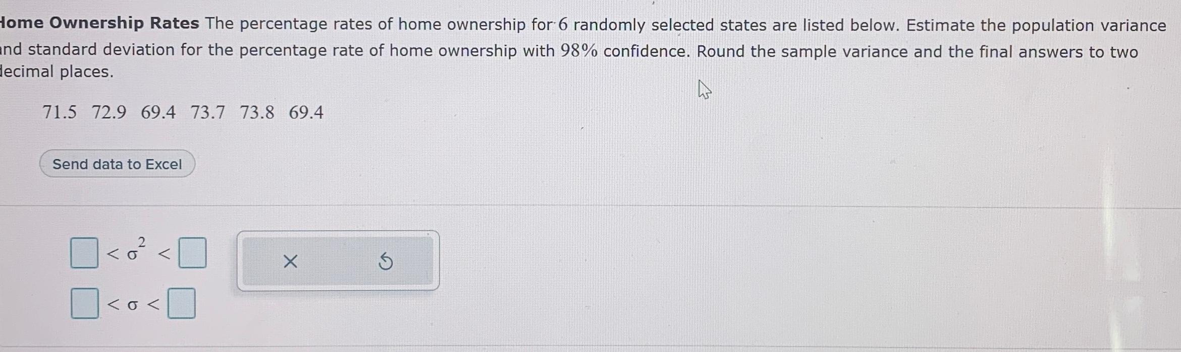 Solved Home Ownership Rates The percentage rates of home | Chegg.com