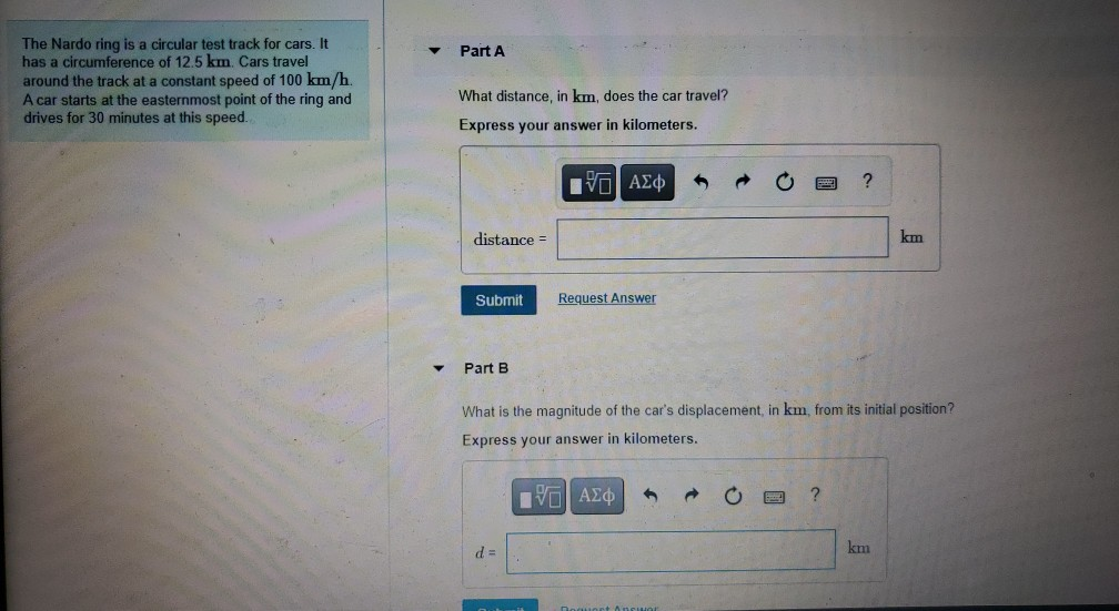 Solved Part A The Nardo ring is a circular test track for | Chegg.com