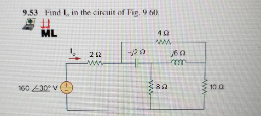 Solved 9.53 ﻿Find Io ﻿in the circuit of Fig. 9.60.HL | Chegg.com
