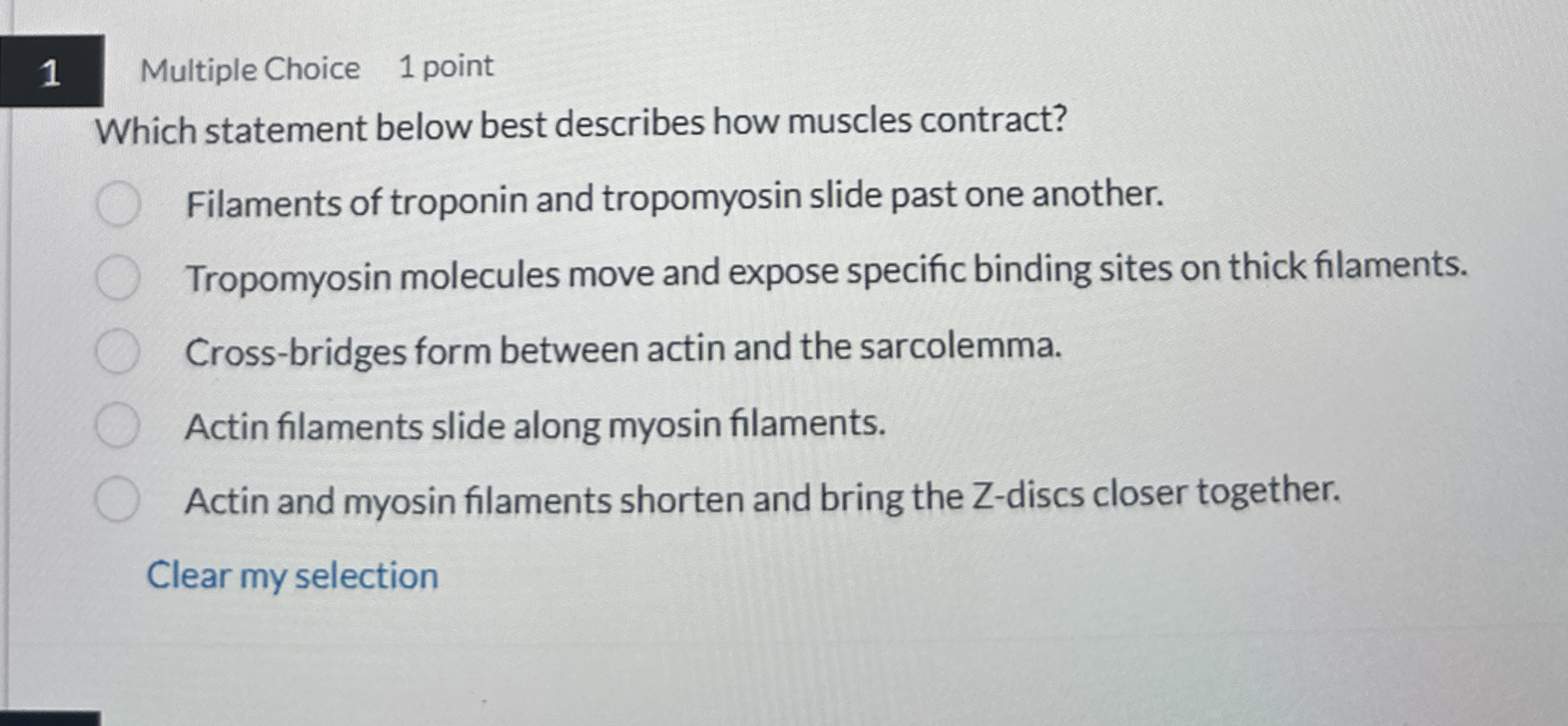 Solved 1Multiple Choice1 ﻿pointWhich statement below best | Chegg.com