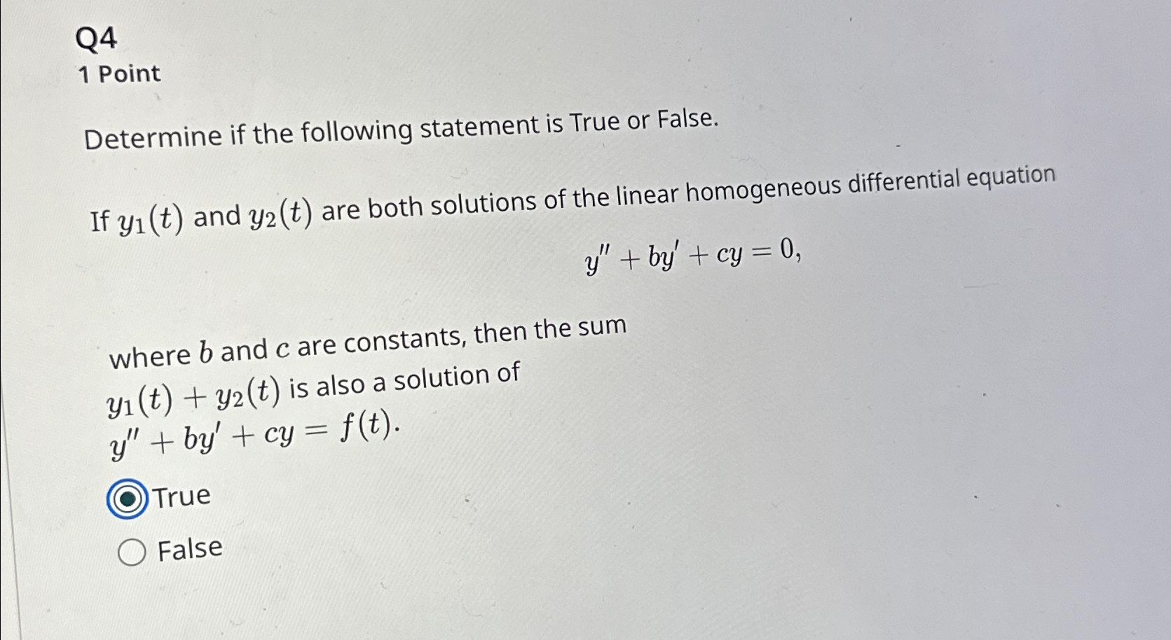 Solved Q41 ﻿PointDetermine if the following statement is | Chegg.com