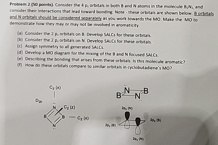Solved Probiem 2 (50 ﻿points). ﻿Consider the 4pt ﻿orbitals | Chegg.com