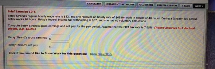 Solved CALCULATOR MESSAGE MY INSTRUCTOR FULL SCREEN PRINTER | Chegg.com